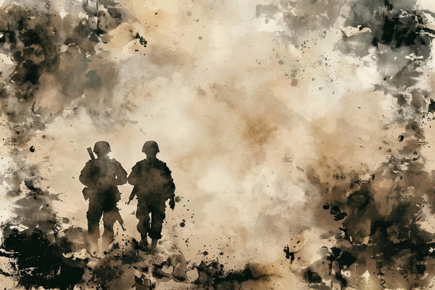 Download Artistic Painting of Soldiers with Symbolism Backgrounds ...