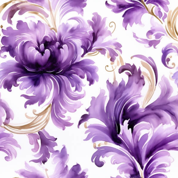 Download Purple Floral Pattern with Gold Accents Patterns Online ...