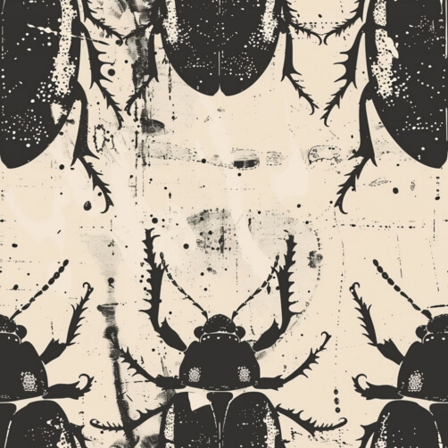 Download Seamless Pattern of Black and White Beetles Patterns Online ...