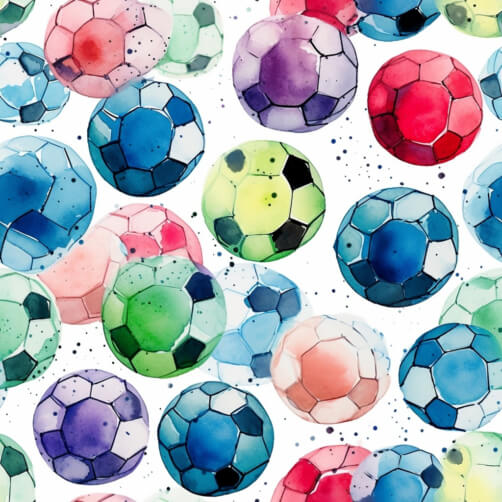 Download Colorful Soccer Ball Seamless Pattern Patterns Online ...