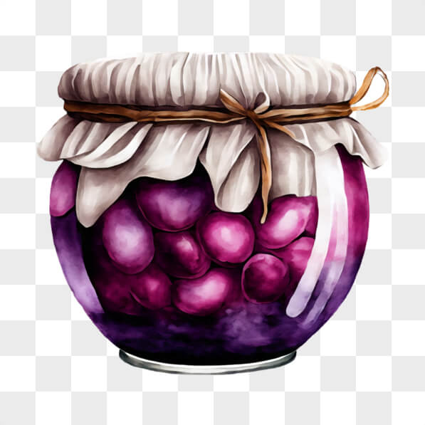 Download Jar of Purple Grapes PNGs Online - Creative Fabrica