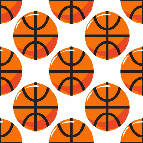 Download Seamless Orange Basketball Pattern for Home or Sports Room ...