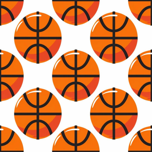 Download Seamless Pattern of Orange Basketball Balls Patterns Online ...