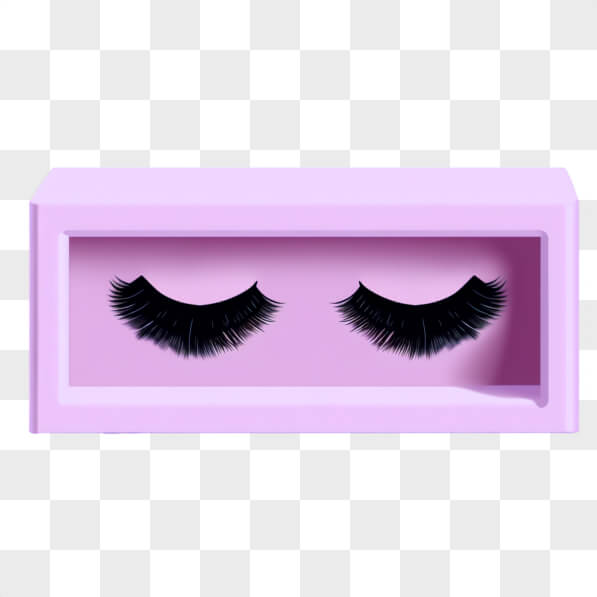 Download False Eyelashes in Pink Box PNGs Online - Creative Fabrica