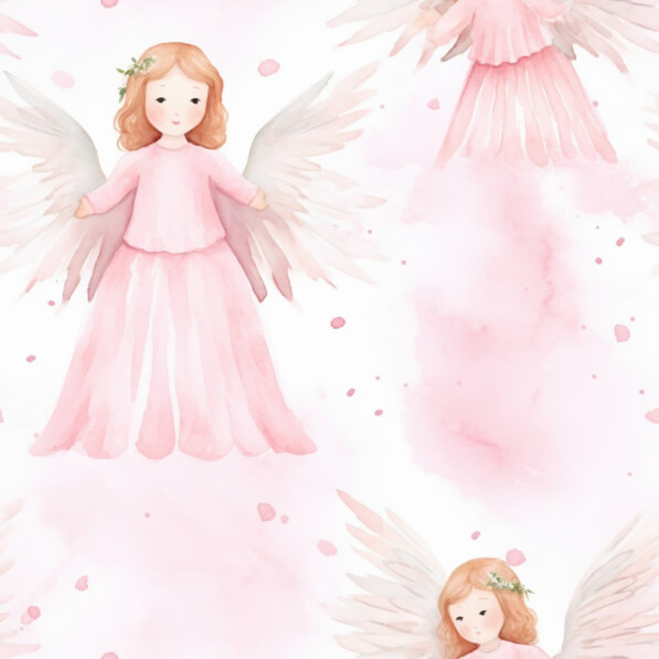Download Seamless Pink Angels Pattern Patterns Online - Creative Fabrica