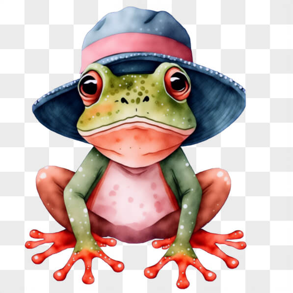 Descarga Rana Colorida con Sombrero PNGs En Línea - Creative Fabrica