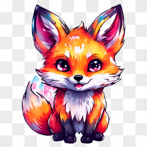 Download Kawaii Fox Wallpaper Kawaii Online - Creative Fabrica