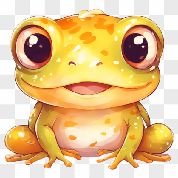 Download Kawaii Yellow Frog Illustration Kawaii Online - Creative Fabrica