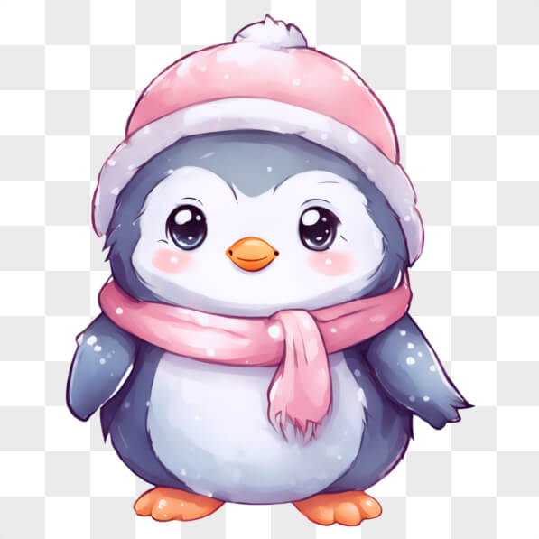 Download Kawaii Penguin in Snowflakes for Holiday Season Kawaii Online ...