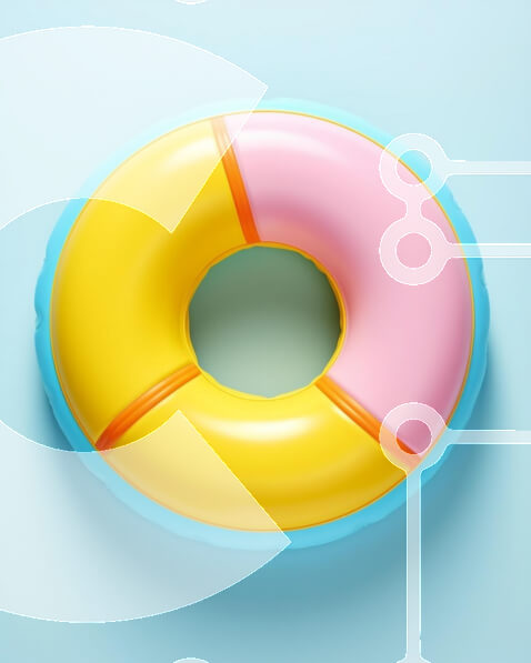 Colorful Life Preserver for Beach and Pool Safety stock photo ...