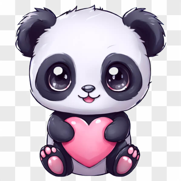 Descarga Oso Panda Kawaii con Corazón Rosa Kawaii En Línea - Creative ...
