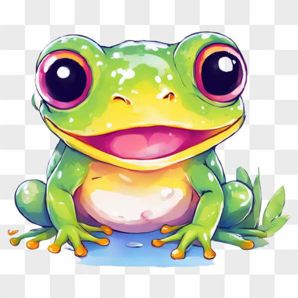 Download Kawaii Green Frog in 'Frozen Frog' Animated Series Kawaii ...