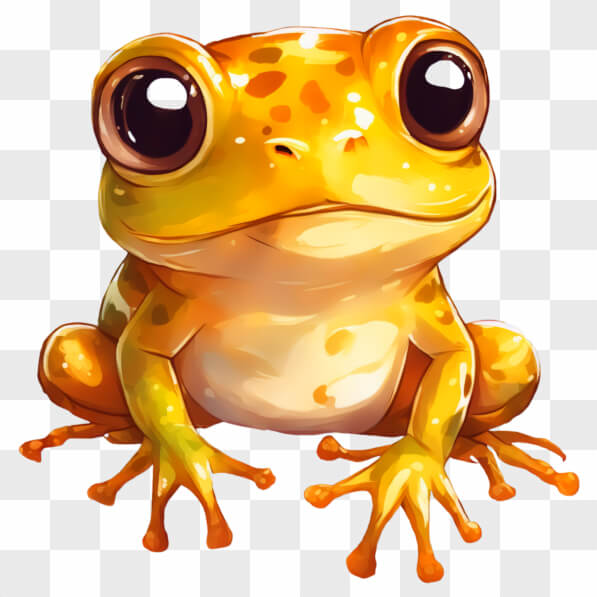 Download Adorable Yellow Frog in Kawaii Pose Kawaii Online - Creative ...