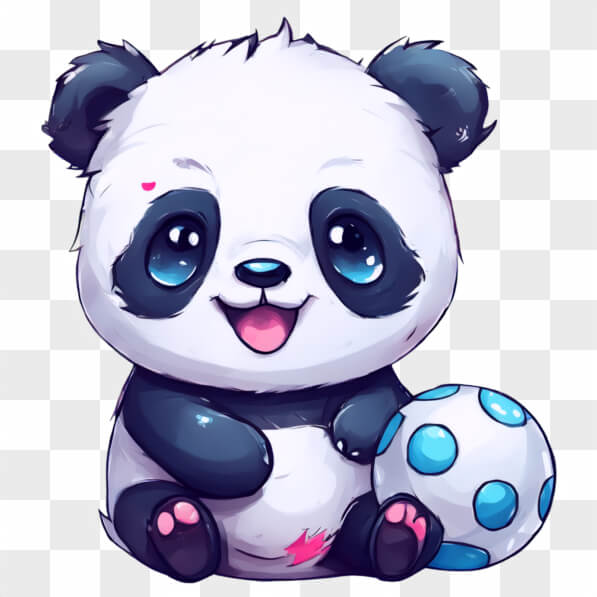 Descarga Oso Panda Kawaii con Pelota Naranja y Amigos Animales Kawaii ...