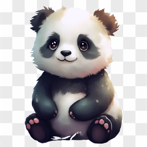 Descarga Oso Panda Kawaii Sentado y Sonriendo Kawaii En Línea ...