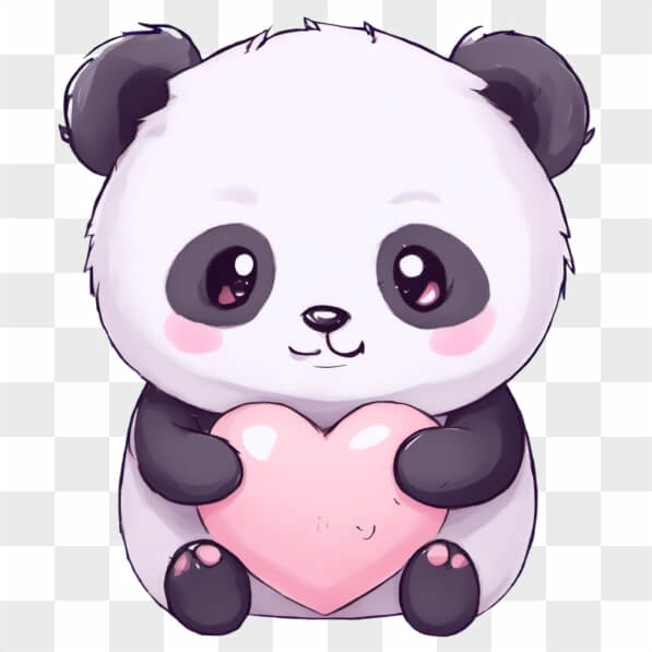 Descarga Oso Panda Kawaii con Corazón Rosa Kawaii En Línea - Creative ...