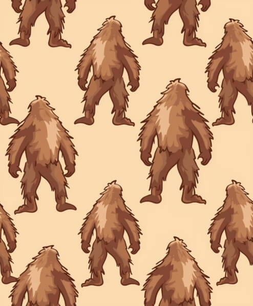 Download Seamless Bigfoot Pattern Patterns Online - Creative Fabrica