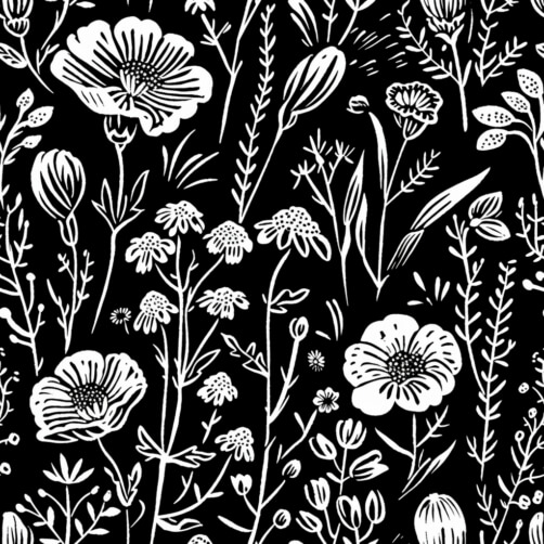 flower black pattern