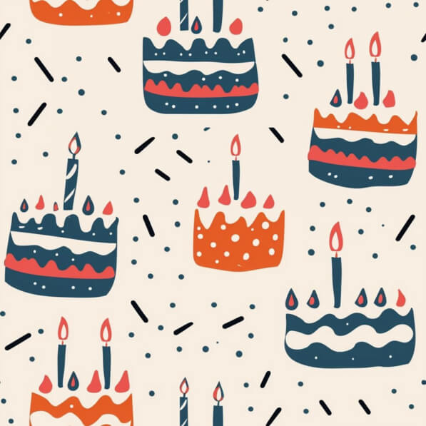 Download Colorful Birthday Cake Pattern with Candles Patterns Online ...