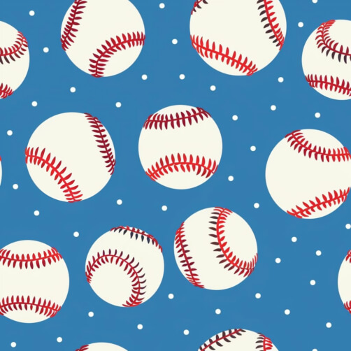 Download Seamless Pattern of Red and White Baseball Balls Patterns ...