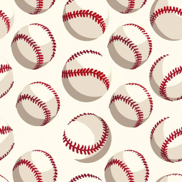 Download Seamless Pattern of Red and White Baseball Balls Patterns ...