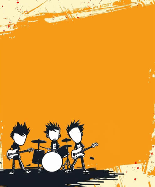 Download Cartoon Characters Band Playing Music Backgrounds Online ...