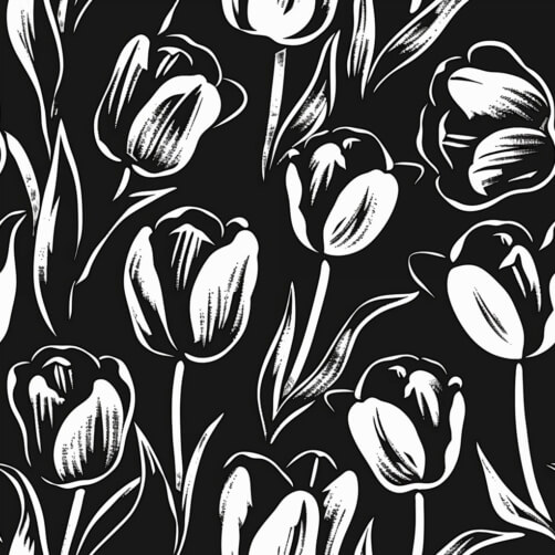 flower black pattern