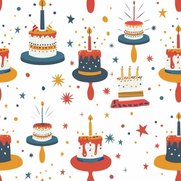 Download Seamless Birthday Cake Pattern Patterns Online - Creative Fabrica