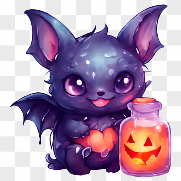 Download Kawaii Bat and Pumpkin for Halloween Kawaii Online - Creative ...