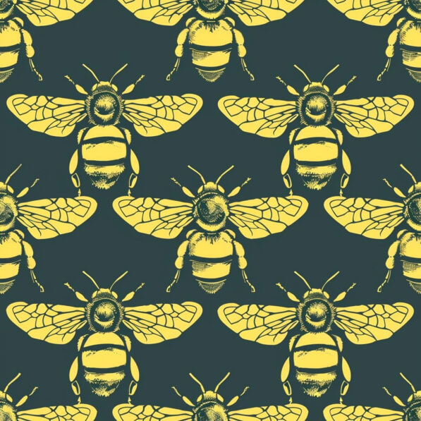 Download Seamless Yellow Bees Pattern Patterns Online - Creative Fabrica