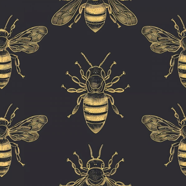 Descarga Patrón Continuo de Abejas Doradas Patrones En Línea - Creative ...