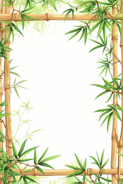 Download Bamboo Frame with Green Leaves and Branches Backgrounds Online ...