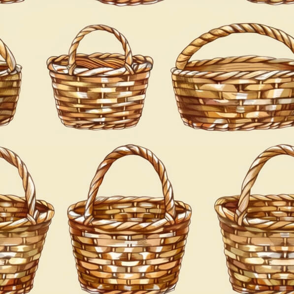 Download Seamless Wooden Baskets Pattern Patterns Online - Creative Fabrica