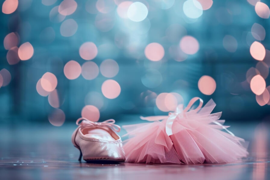 Download Ballet Shoes and Tutu with Colorful Bokeh Lights Backgrounds ...