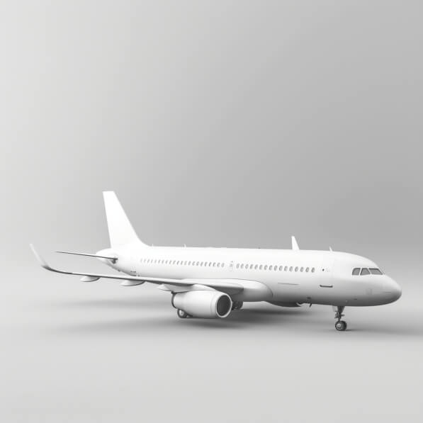 Descarga Avión Blanco Renderizado en 3D en el Suelo Mockups En Línea ...