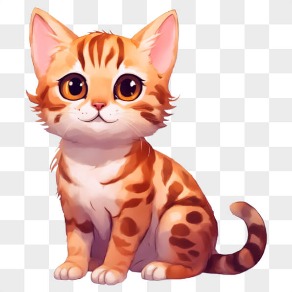 Télécharger Chaton Cartoon Kawaii aux Yeux Grands Ouverts Kawaii En ...