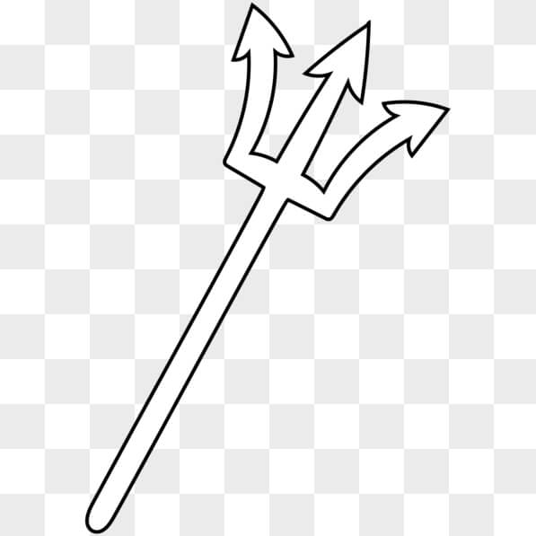 Download Black and White Devil's Staff Drawing PNGs Online - Creative ...