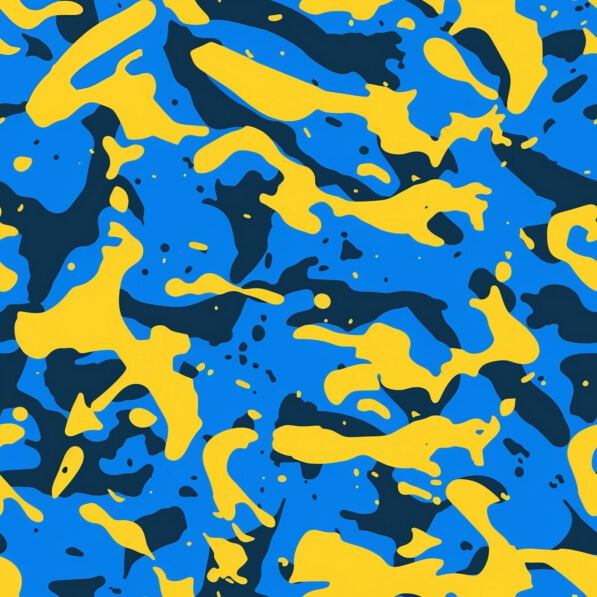 Download Blue and Yellow Camouflage Pattern with Paint Splashes ...