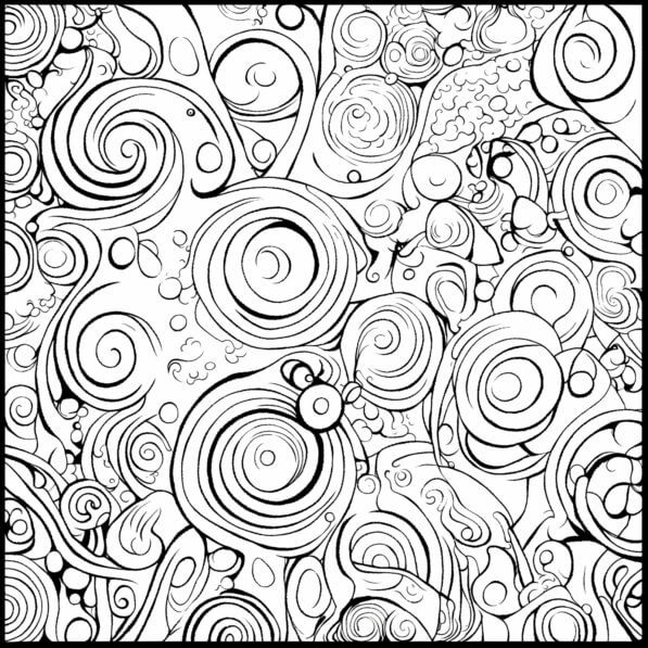 Download Black and White Swirl Coloring Page Coloring pages Online ...