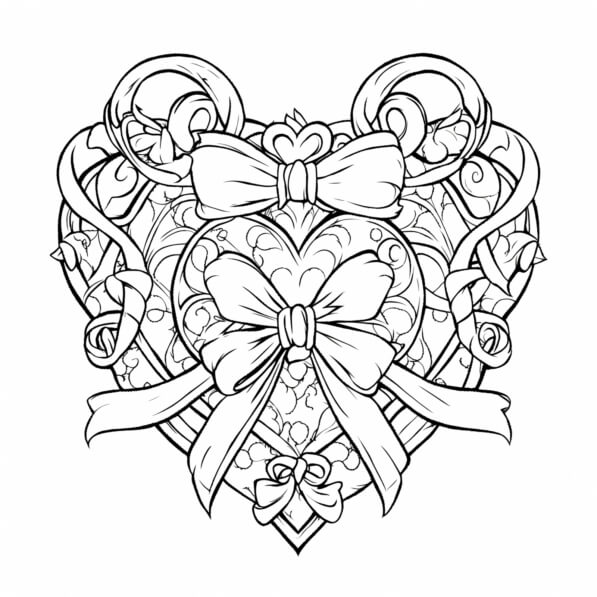 Download Kleurplaat met hart en 'Love You' bericht Coloring pages ...
