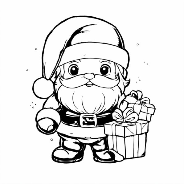 Dibujos Para Colorear De Santa