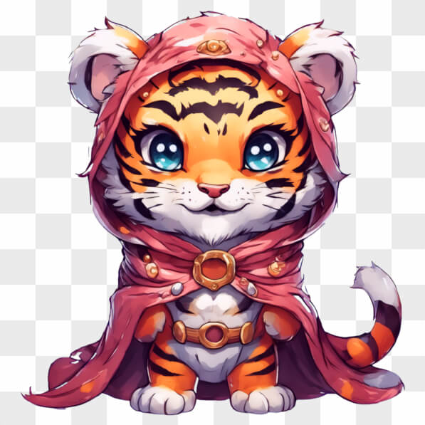 Download Kawaii Tiger in Video Game-Inspired Outfit Kawaii Online ...