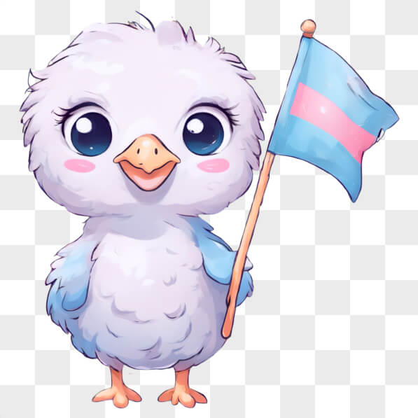 Download Kawaii Chicken with LGBTQ Flag Kawaii Online - Creative Fabrica