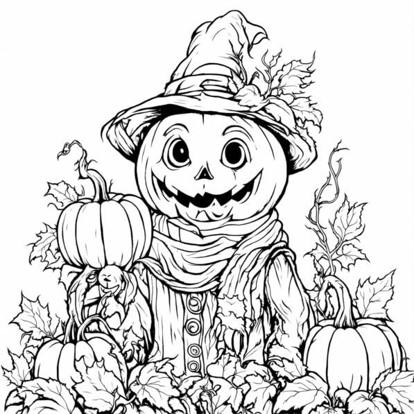Download Halloween Pumpkin Coloring Page Coloring pages Online ...