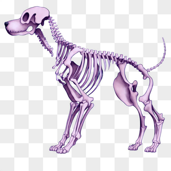 Download Purple Dog Skeleton PNGs Online - Creative Fabrica