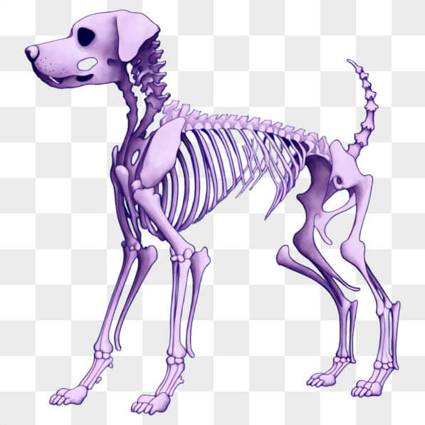 Download Purple Dog Skeleton PNGs Online - Creative Fabrica