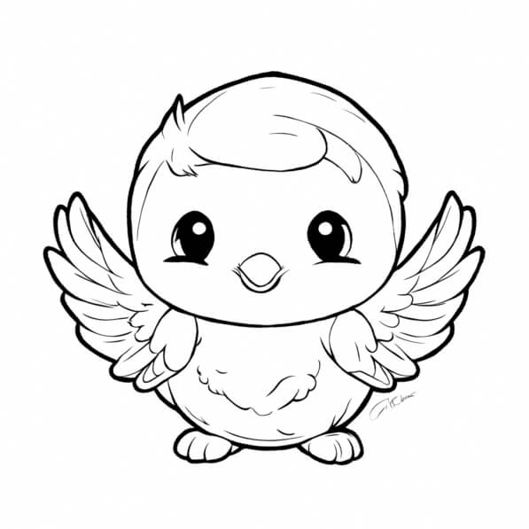 Download Cute Baby Bird Coloring Page Coloring pages Online - Creative ...