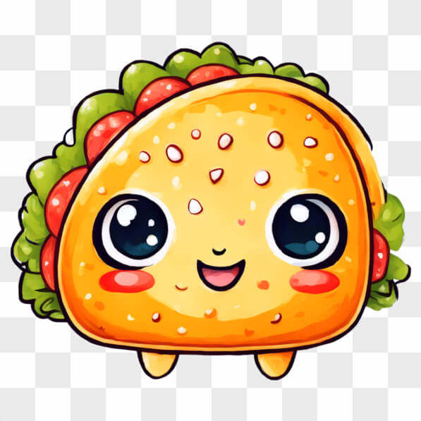 Download Kawaii Cartoon Taco for Device Decoration Kawaii Online ...