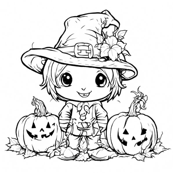 Download Cute Little Witch Coloring Pages Coloring pages Online ...