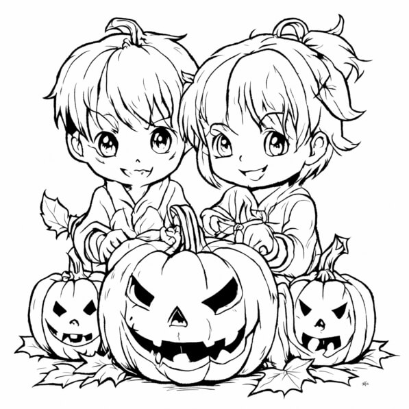 Download Kids Coloring Pages with Pumpkins and Jack O Lanterns Coloring ...